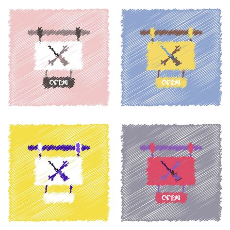 플랫 아이콘 디자인 컬렉션 주유소 기호 벡터 Eps Ai Uidownload