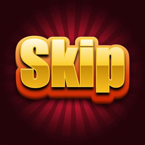 Premium Photo Skip Text Effect Gold  Attractive Background Card Photo