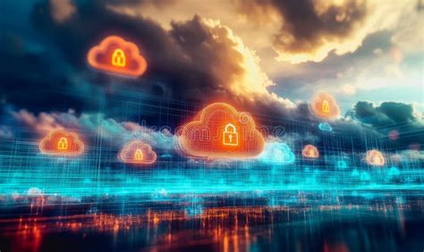Secure Cloud Lab Hyper Realistic Data Encryption Visualizatio Stock Image Image Of Security