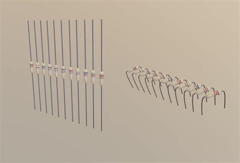 3d Model Resistor Vr Ar Low Poly Obj Fbx Stl Dae