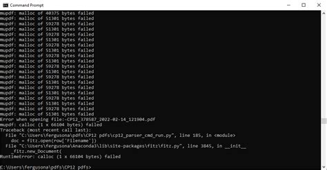 pandas python pdf parsing script fails mupdf malloc of 51301 bytes failed stack overflow