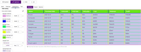 4 Data Table Options Pubydoc Data Tables And Charts Wordpress Plugin