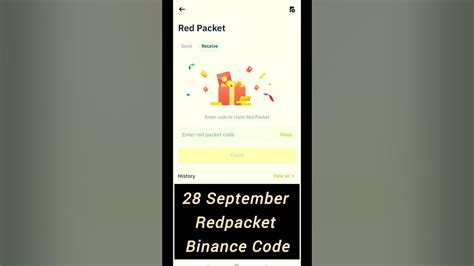 28 September Binance Redpacket Code Today 2024 Binanceredpacketcode Binance Youtube