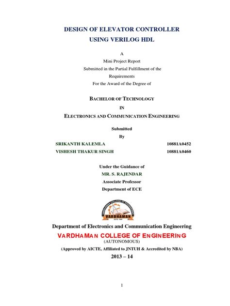 design of elevator controller using verilog hdl pdf hardware description language elevator
