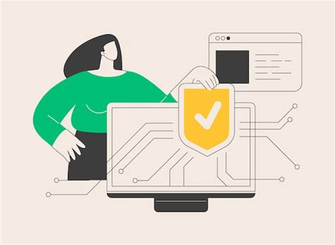 Premium Vector Data Protection Abstract Concept Vector Illustration