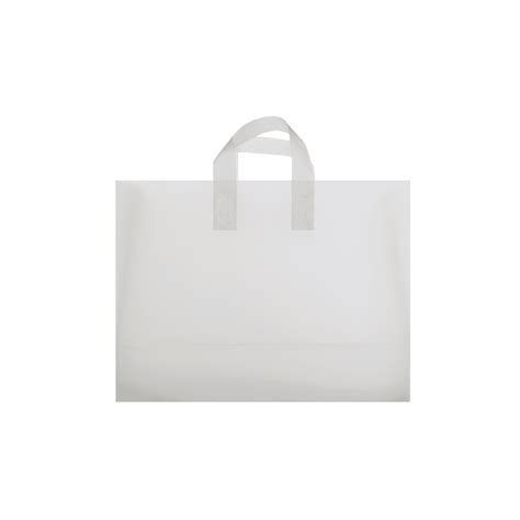 Xl Clear Frosted Soft Loop Handle Bag 16x6x12
