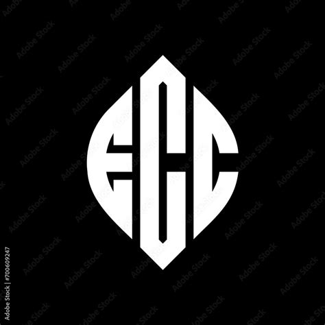 Ecc Circle Letter Logo Design With Circle And Ellipse Shape Ecc