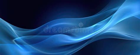 Serene Blue Abstract Waves Flowing In Smooth Design Stock Illustration Illustration Of