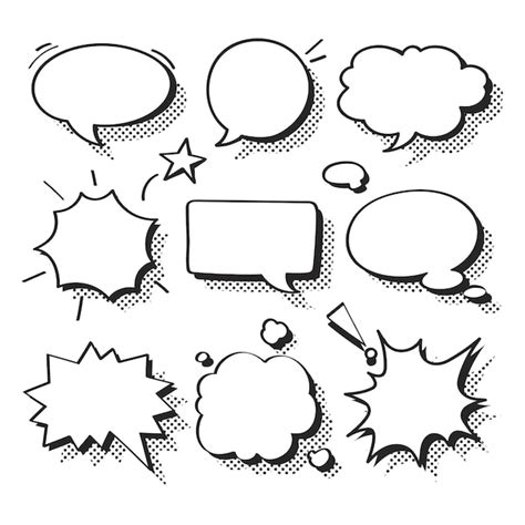 Comic Speech Bubble Vector Editable Premium Vector