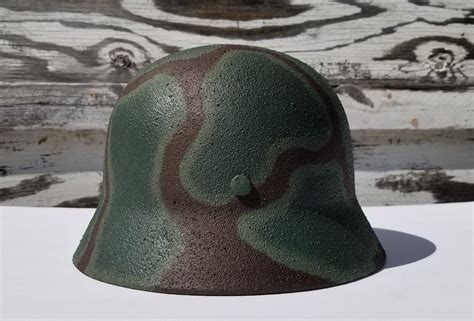 German M4055 Helmet Professionally Restored Ost Front Ww2 Camo Paint Convert 4557823902