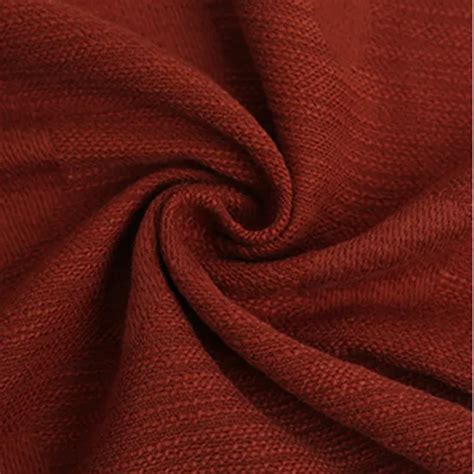 50 Cotton 15 Linen 35 Rayon Jacquard Solid Dyed Fabric For Shirt Skirt
