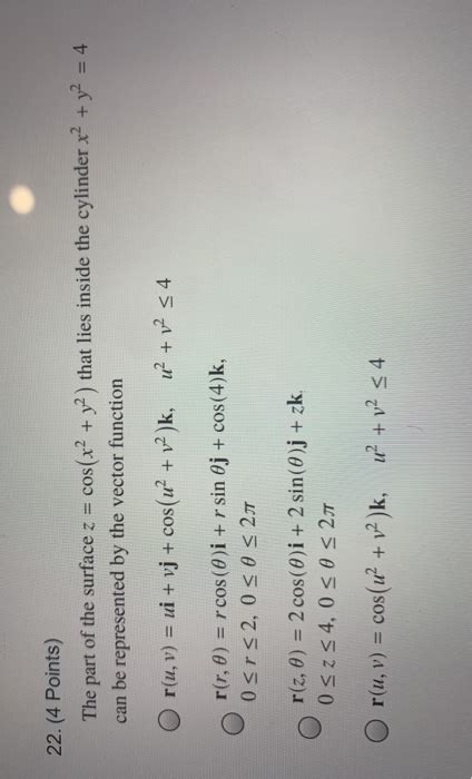 Solved 224 Points The Part Of The Surface Z Cosx2