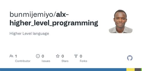 github bunmijemiyo alx higher level programming higher level language
