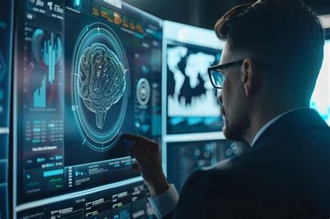 ai artificial intelligence business man using ai technology for data