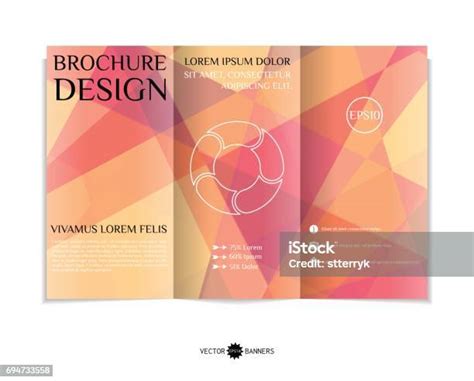 접혀 현대 기하학적 배경 가진 브로슈어 서식 파일 무작위 라인과 삼각형 3 겹 전단지 디자인입니다 벡터 일러스트입니다 가능성에 대한 스톡 벡터 아트 및 기타 이미지 Istock