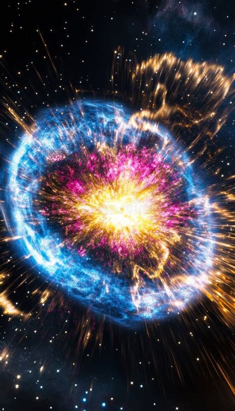 Stunning Supernova Explosion Amidst Spiral Galaxy Arms Showcasing