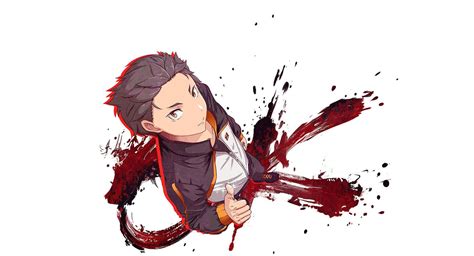 Download Subaru Natsuki From Re Zero In Action Wallpaper
