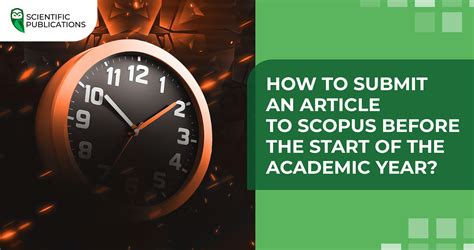 How To Submit An Article To Scopus Before The Start Of The Academic