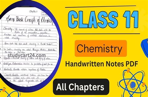 Class 11 Chemistry Handwritten Notes Pdf All Chapters Free