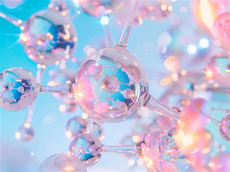 Premium Photo A Closeup Of An Abstract Molecular Structure Of An With Spheres Interlocked In