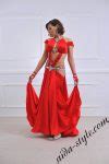 Red Belly Dance Costume Aida Style