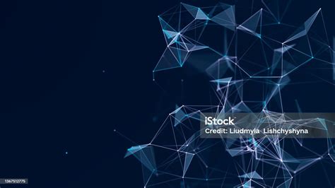 공간에서 선과 점의 분포 데이터 네트워크 연결의 디지털 배경입니다 3d 렌더링 3차원 형태에 대한 스톡 사진 및 기타 이미지 3차원 형태 가리키기 개념 Istock