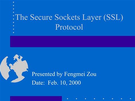 Ssl Secure Sockets Layer Ppt