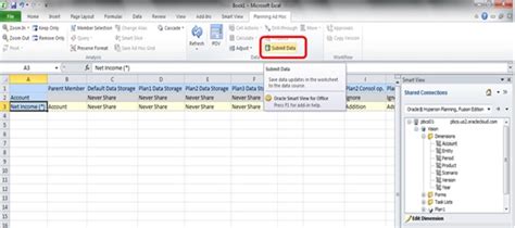 Use The Oracle Smartview Planning Admin Extension To Update Planning