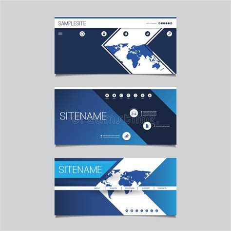 Web Design Elements Header Design Set Stock Vector Illustration Of Mail Connection 178790833