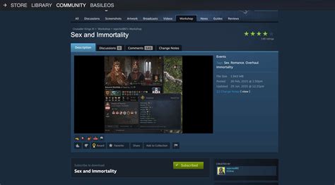 Sex And Immortality Patched Paradox Mods