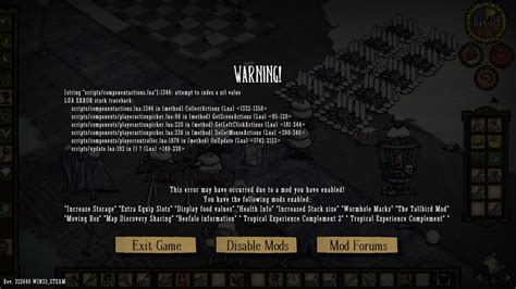 lua error [don t starve together] mods and tools klei entertainment