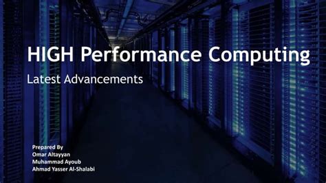 High Performance Computing Presentation Pptx