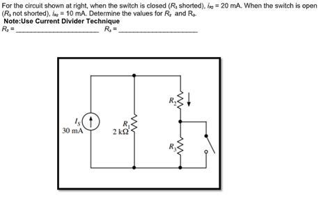 Solved For The Circuit Shown At Right When The Switch Is Chegg Com
