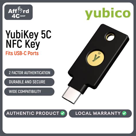 Yubico Yubikey 5c Nfc Two Factor Authentication Usb And Nfc Security Key Fits Usb C Ports