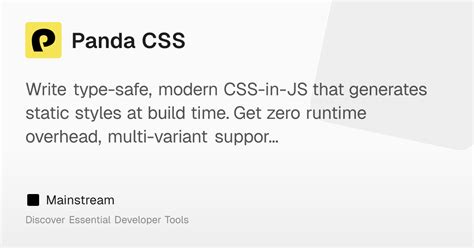 panda css type safe styling without the runtime cost mainstream