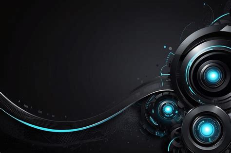 Premium Photo Abstract Black Technology Concept Design Vector Template Background