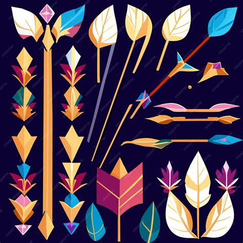 Premium Vector Fantasy Arrows Crafted With Imagination Illustrated Array