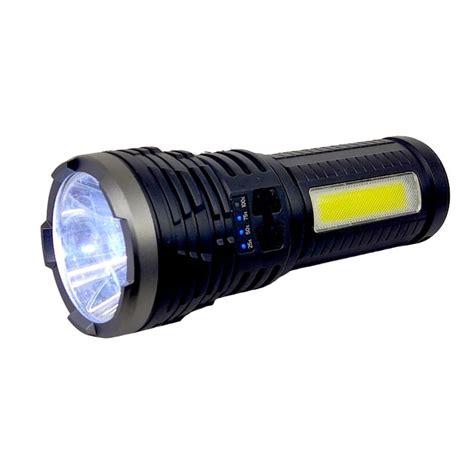 Linterna Recargable Plástica Luz Lateral Confia Technology