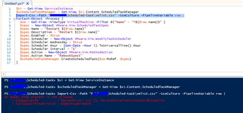 Create Scheduled Task For 400 Vms On Vmware Powercli
