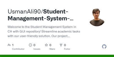 GitHub UsmanAli Student Management System GUI Welcome To The Student Management System In