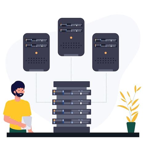 Premium Vector Storage Network With Server Room