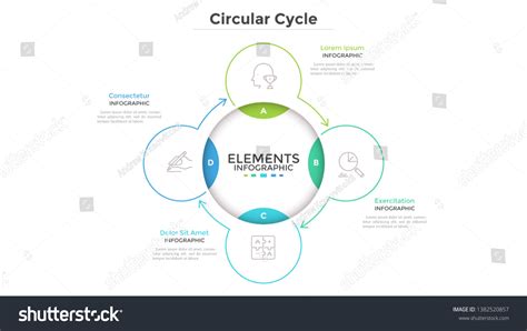 Round Scheme Circular Elements Connected Stock Vector Royalty Free Shutterstock