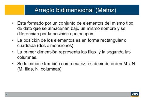 FUNDAMENTOS DE PROGRAMACIN CAPTULO MATRICES Ing