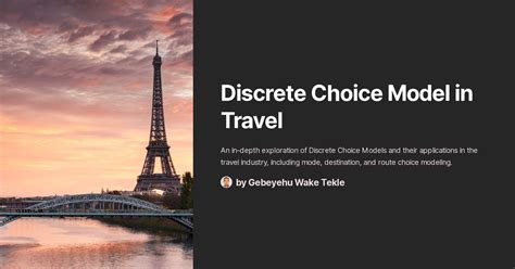 discrete choice model in travel