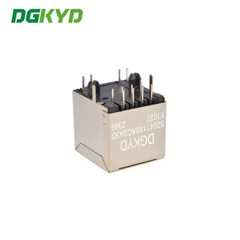 180 Degree Direct Insertion Rj45 8p8c Connector With Light But Without