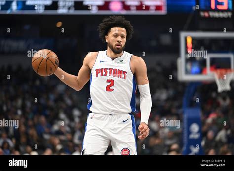 Detroit Pistons Guard Cade Cunningham Brings The Ball Back Up The Court