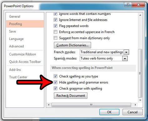 How To Hide Spelling And Grammar Errors In Powerpoint 2013 Solve Your Tech