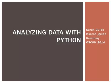 Ppt Analyzing Data With Python Powerpoint Presentation Free Download