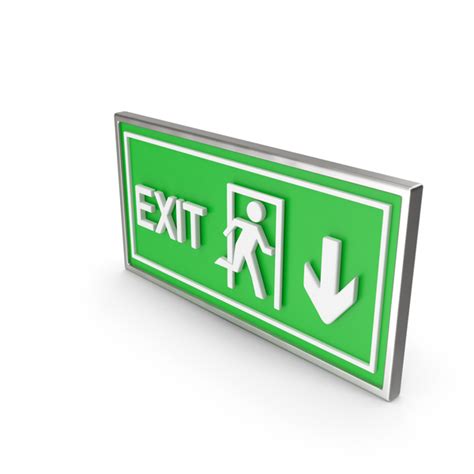 EXIT SIGN PNG Images PSDs For Download PixelSquid S119100095