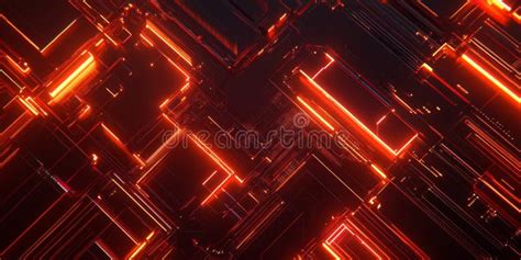 Modern Tech Inspired Background With Circuit Patterns And Glowing Lines Perfect Stock Image